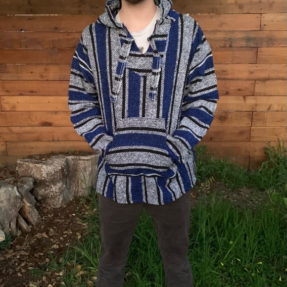 Sweaters | Blue Baja Mexican Hoodie | Poshmark